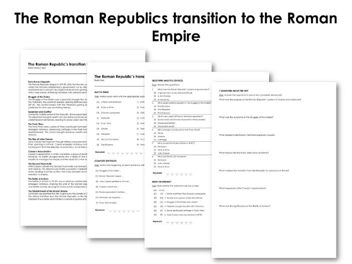 The Roman Republics transition to the Roman Empire | Teaching Resources