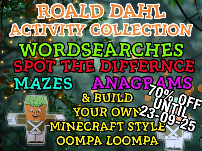 ROALD DAHL THEMED ACTIVITIES - Inc. build your own Oompa Loompa ...