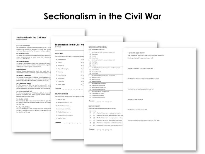 Sectionalism in the Civil War | Teaching Resources