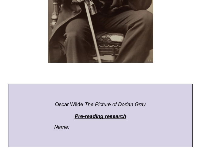 Pre-reading Context Research: Oscar Wilde/The Picture of Dorian Gray ...