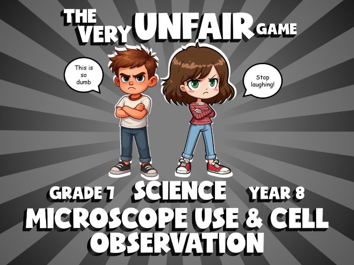 Microscope Use & Cell Observation VERY UNFAIR GAME | No-Prep Year 8 ...