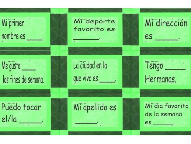 Personal Information Spanish 4 Worksheet-2 Game-1 Exam Bundle ...