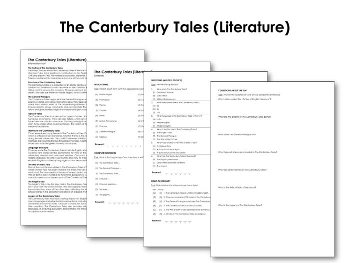 The Canterbury Tales (Literature) | Teaching Resources