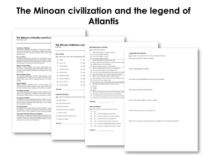 The Minoan civilization and the legend of Atlantis | Teaching Resources