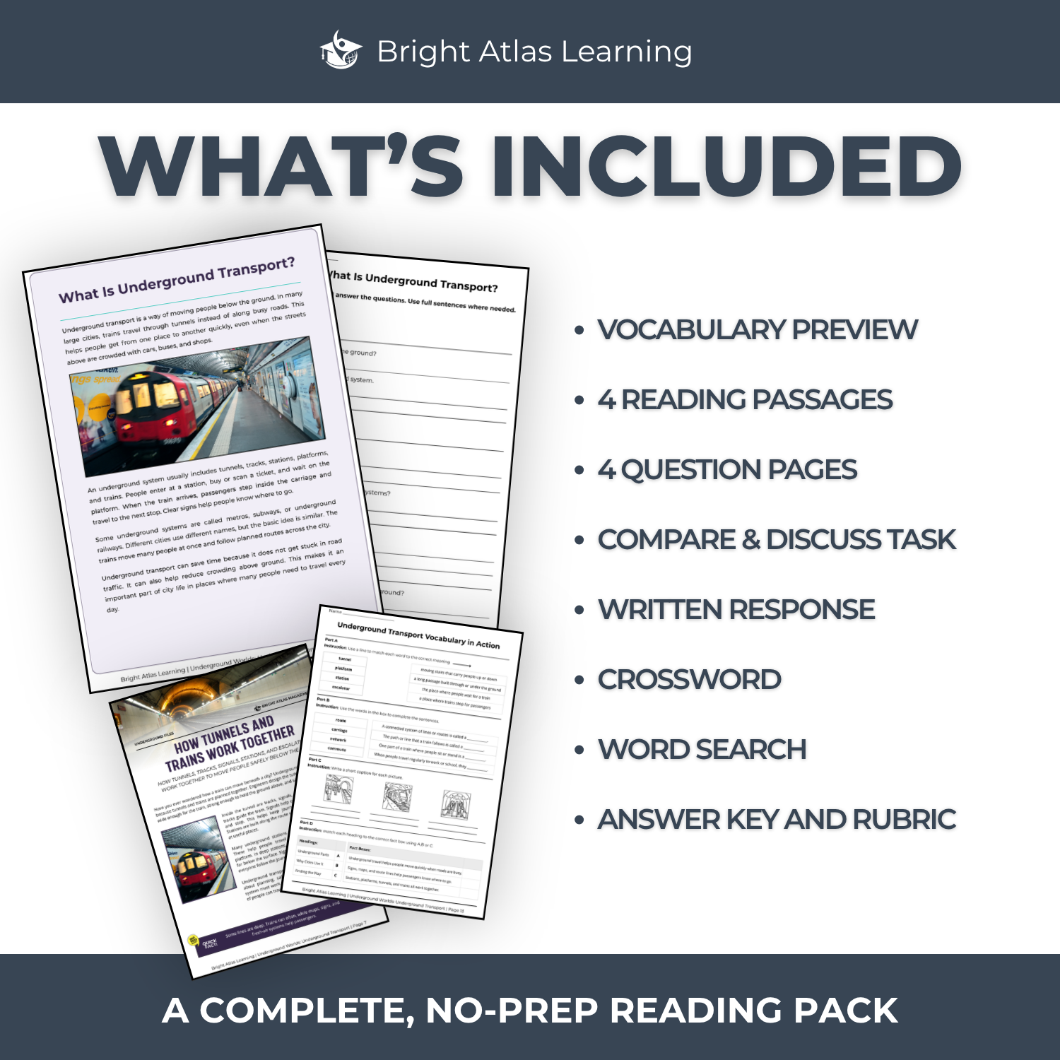 Underground Transport Reading Comprehension | KS2 Years 4 & 5 ...