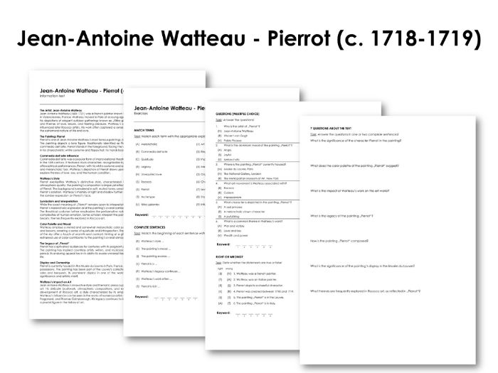 Jean-Antoine Watteau - Pierrot (c. 1718-1719) | Teaching Resources