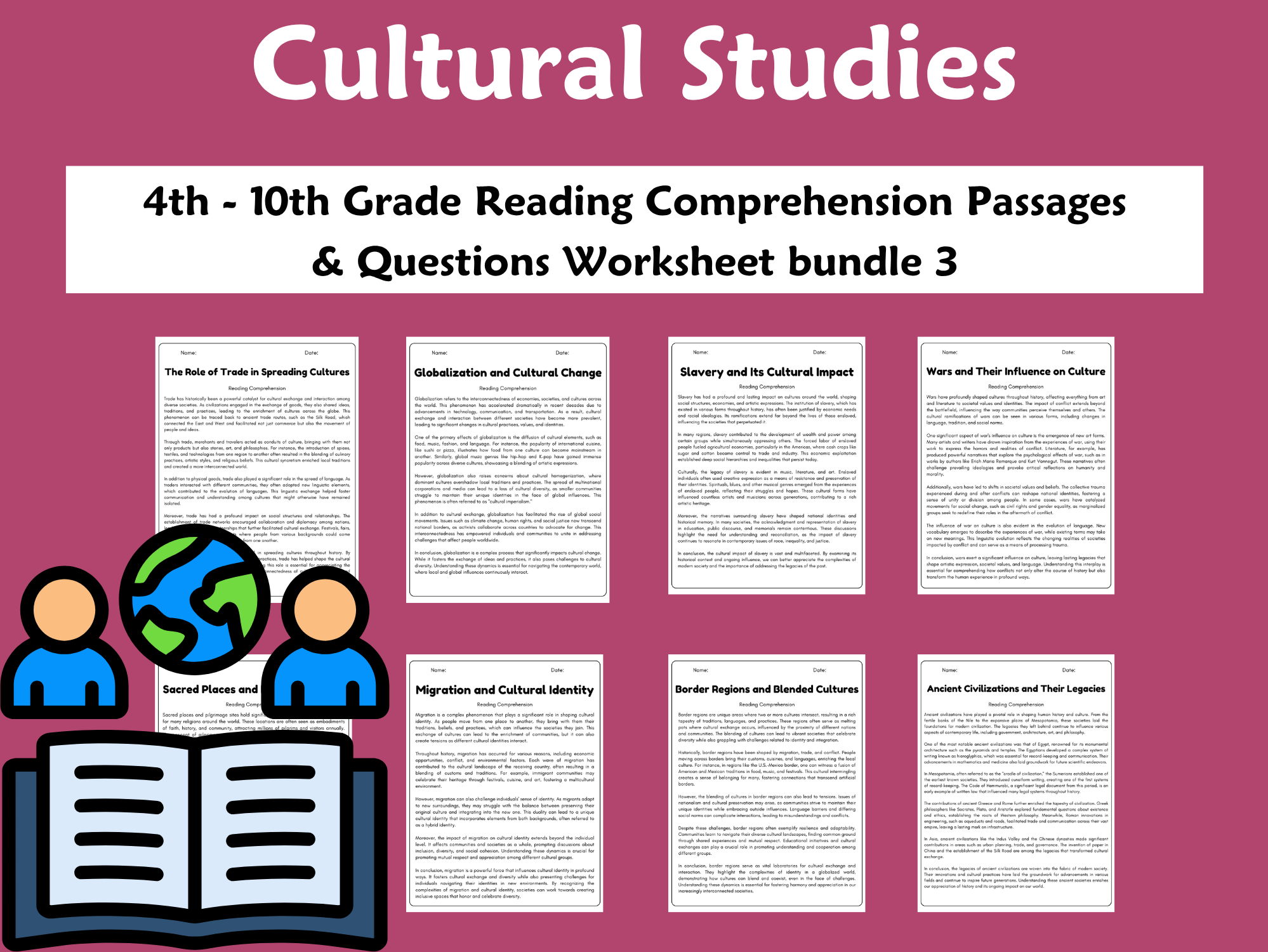 Cultural Studies : Reading Comprehension Passages & Questions ...