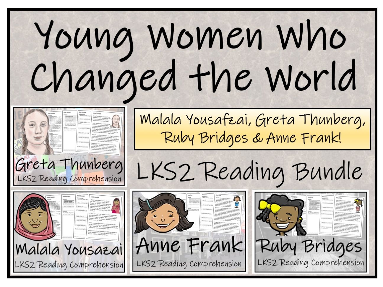 LKS2 Young Women Who Changed the World Reading Comprehension Bundle ...