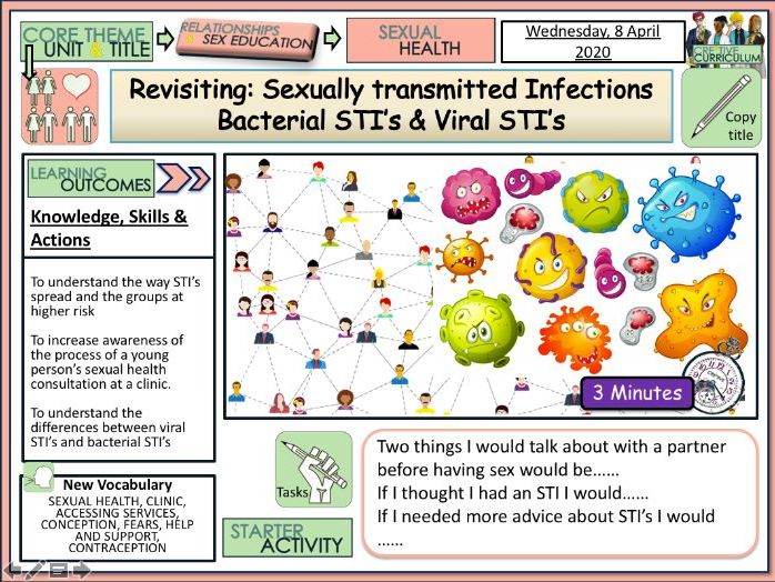 Bacterial Viral + Parasitic STI's - PSHE | Teaching Resources