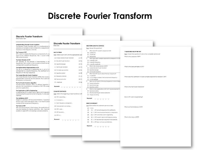 Discrete Fourier Transform Teaching Resources