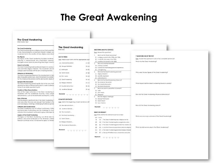The Great Awakening | Teaching Resources