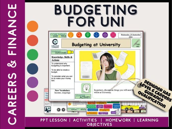 Budgeting for University Careers Lesson | Teaching Resources
