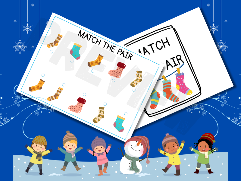 Winter Fill the Pair – Match the Socks Activity | EYFS & KS1 Winter ...