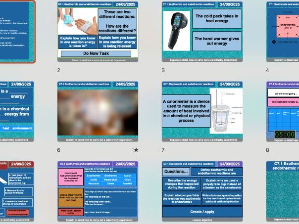 AQA GCSE Chemistry – C7 Energy Changes | Complete Lesson PowerPoint ...