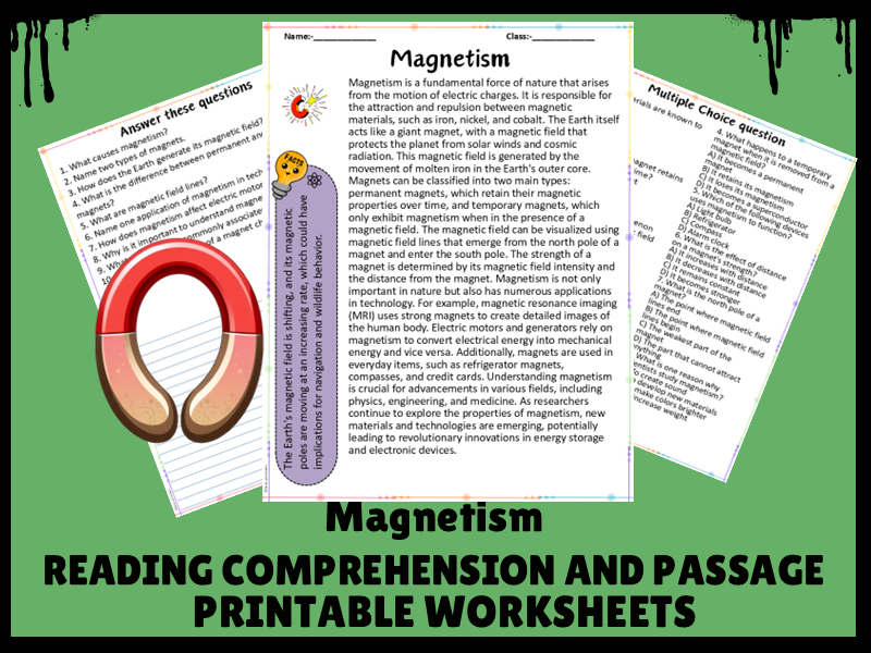 Discover Magnetism: Engaging Reading Passage with Thought-Provoking ...
