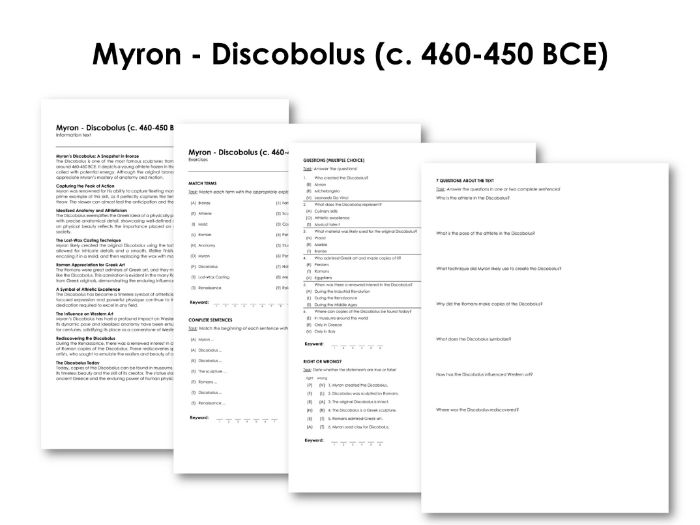 Myron - Discobolus (c. 460-450 BCE) | Teaching Resources
