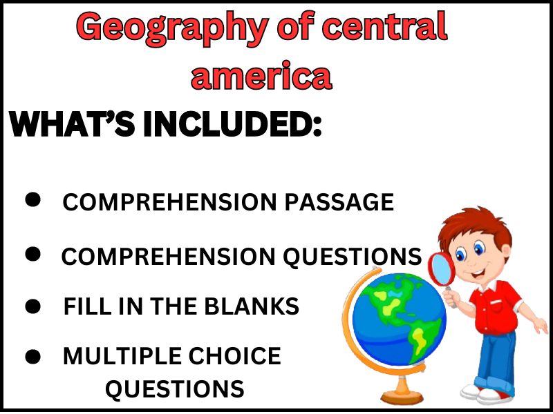 Geography of Central America Reading Comprehension Passages | Teaching ...