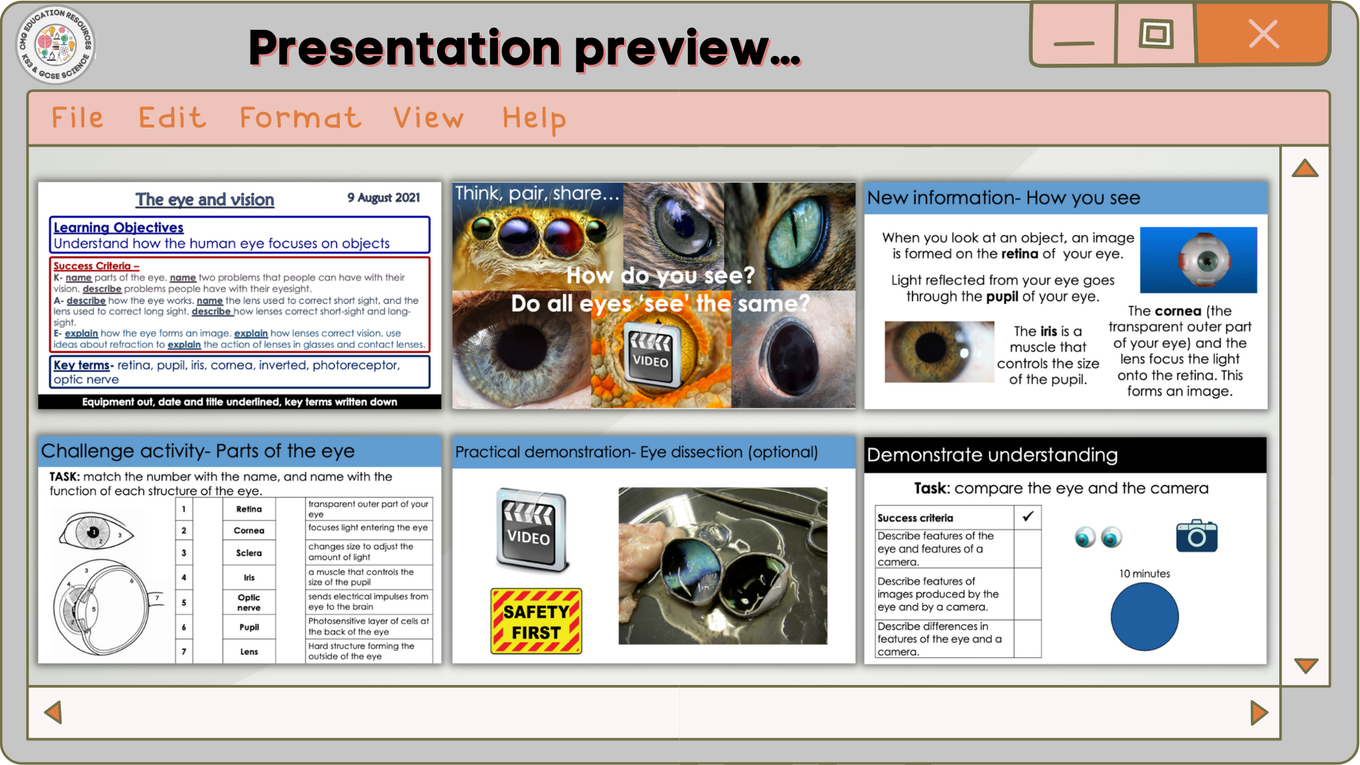 The eye and vision | Teaching Resources
