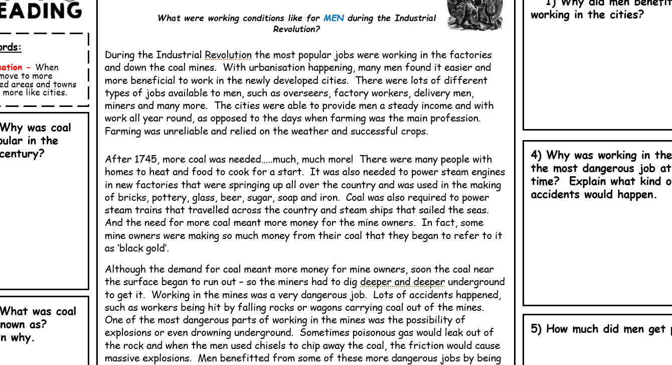 Industrial Revolution - Workers (Men) (4) | Teaching Resources