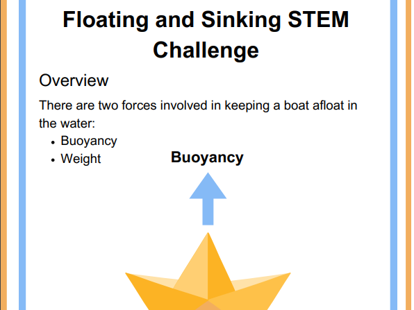 STEM Challenge: Floating and Sinking | Teaching Resources