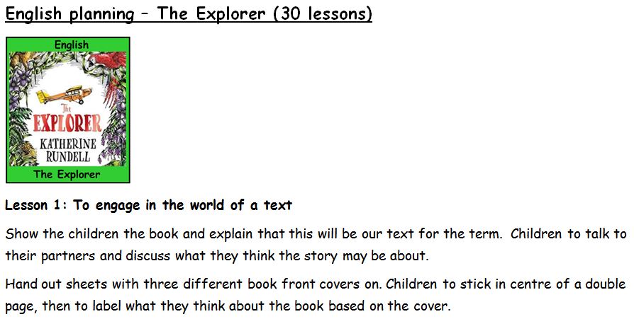 30 lessons – ‘The Explorer’ by Katherine Rundell – Year 4/5/6 – English ...