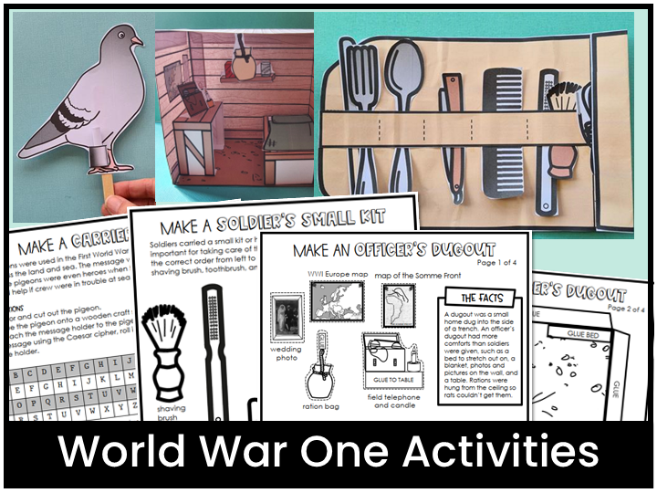 First World War One WWI Hands-on Crafts and Activities | Teaching Resources