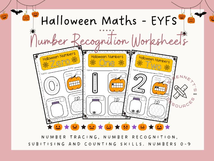 Halloween Maths. Early Years Number Tracing Counting Subitising Tens ...