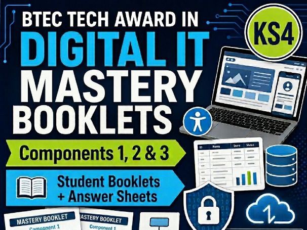 Digital IT Mastery Booklets | Components 1, 2 and 3 | Student Booklets ...