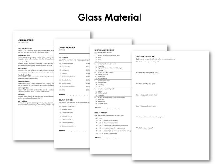 Glass Material Teaching Resources