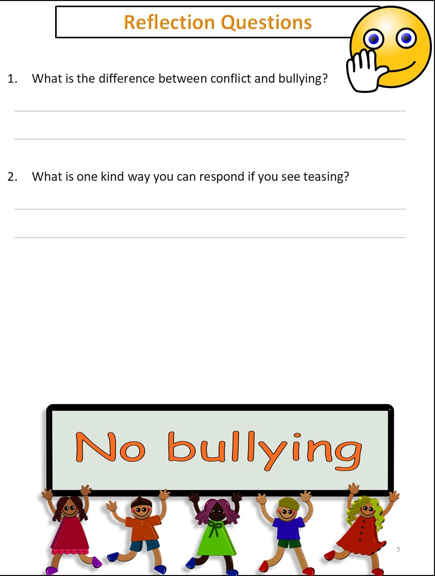 Is It Bullying, Conflict, or Teasing?|Elementary SEL Worksheet with 12 ...