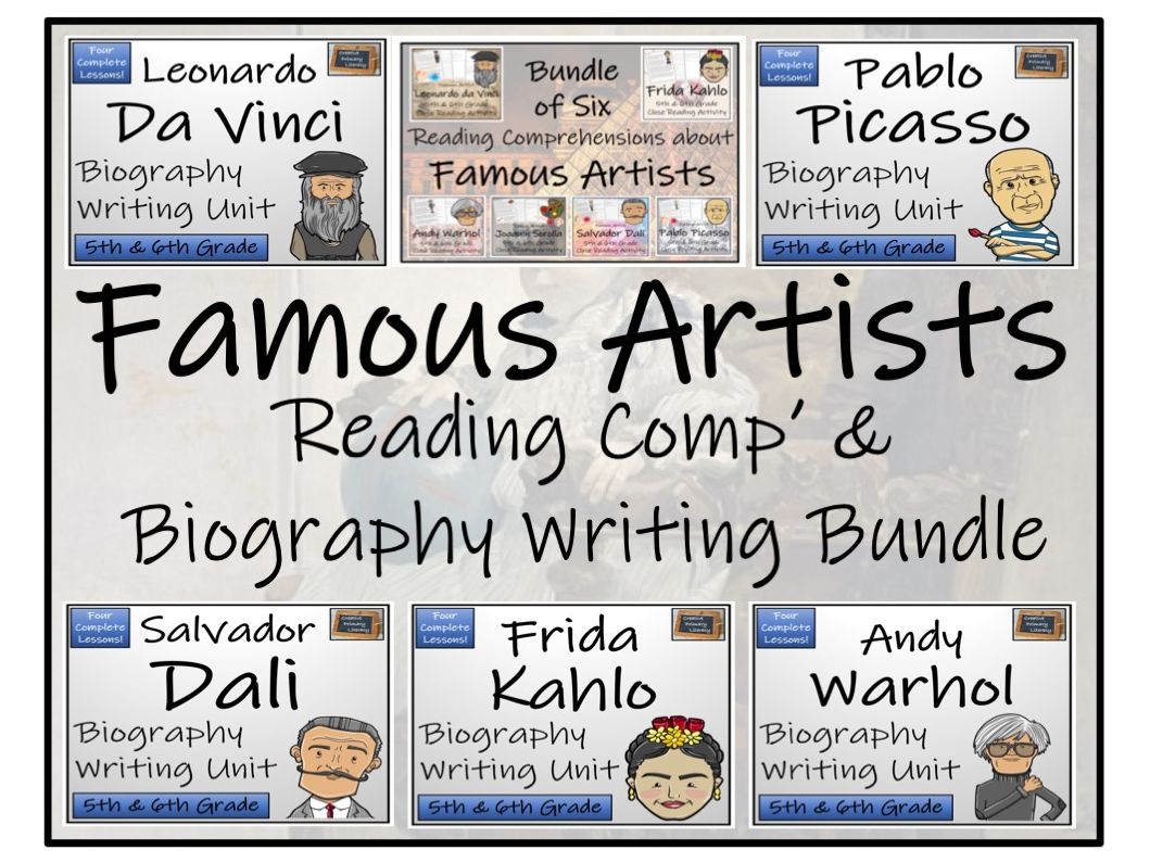 UKS2 Art - Famous Artists Reading Comprehension & Biography Writing ...