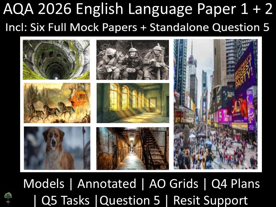 Six AQA 2026 English Language Paper 1 Mocks + Question 5 | Layered Exam ...