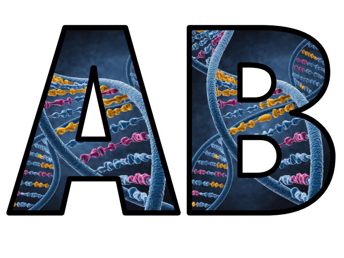 DNA Chains Biology Science Humans Lettering Set Display Title Letters ...