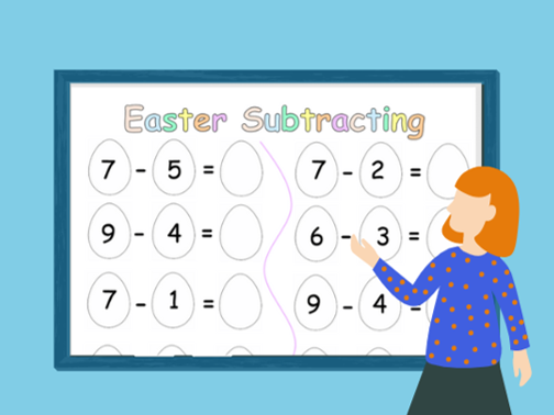 Easter Subtracting (2 worksheets, Numbers 1-10 &1-20) | Teaching Resources