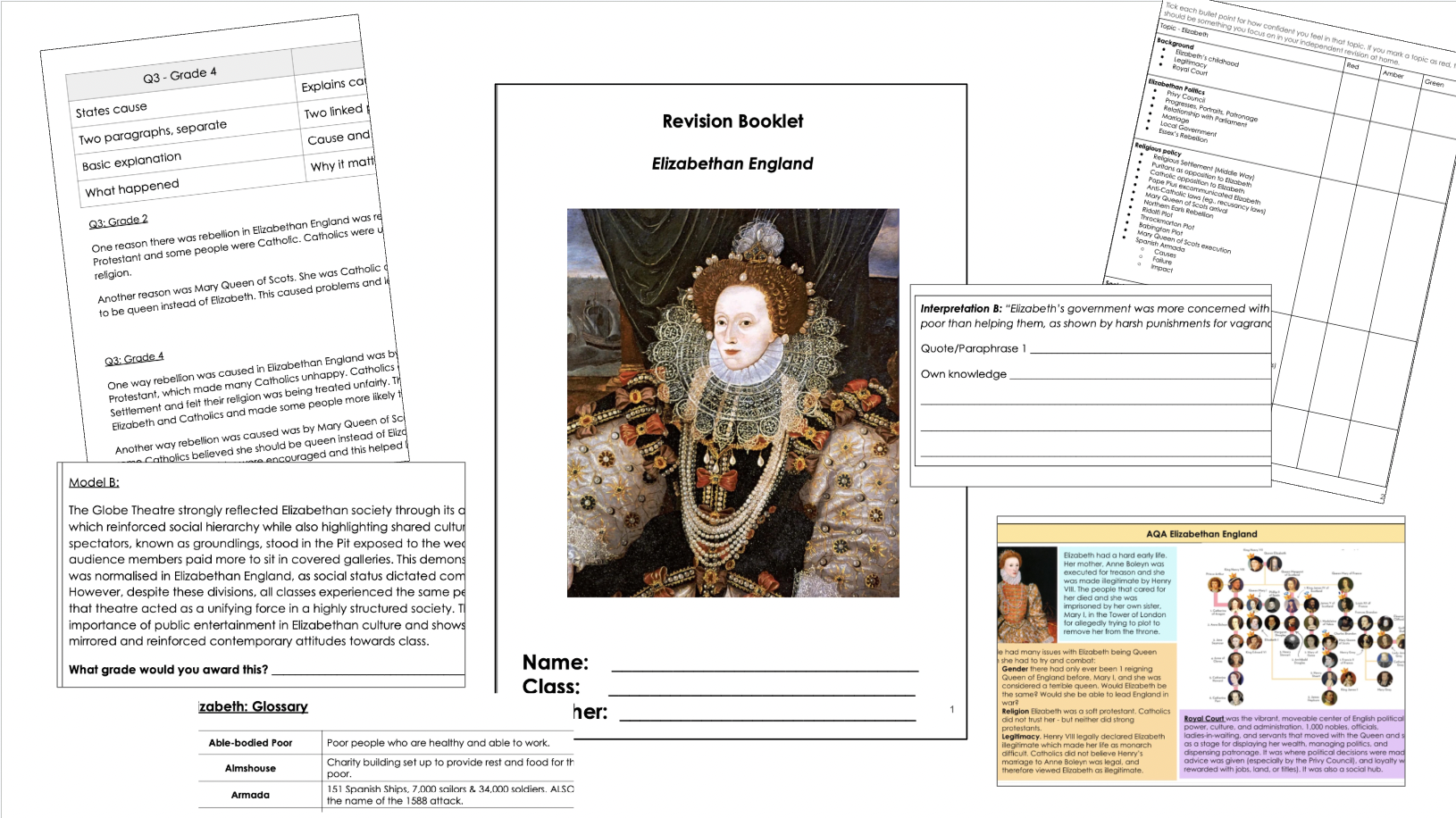 AQA GCSE Elizabethan England Revision Guide | Full Unit Revision ...