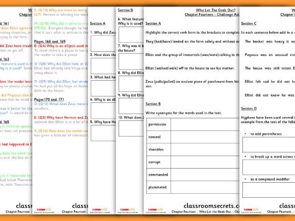 Who Let the Gods Out? Chapter 14 Whole Class Guided Reading ...