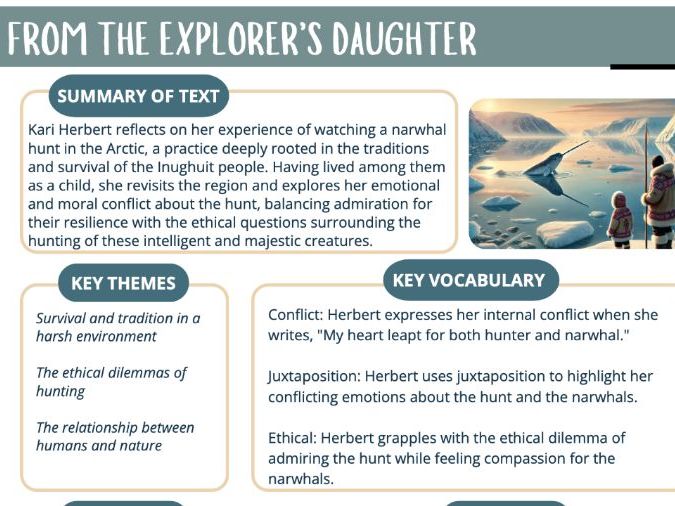 Edexcel IGCSE English Language: From The Explorer’s Daughter - Kari ...