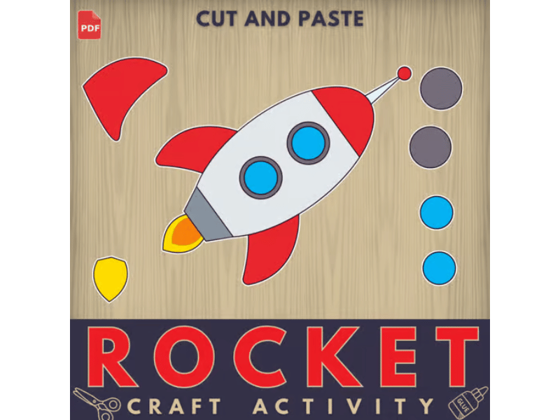 Printable Build a Rocket Craft | Color, Cut and Paste | Space Adventure ...