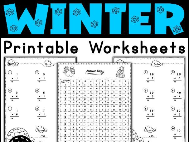 Winter 1 Digit Multiplication and Division Worksheets Year 3 KS2 Maths ...
