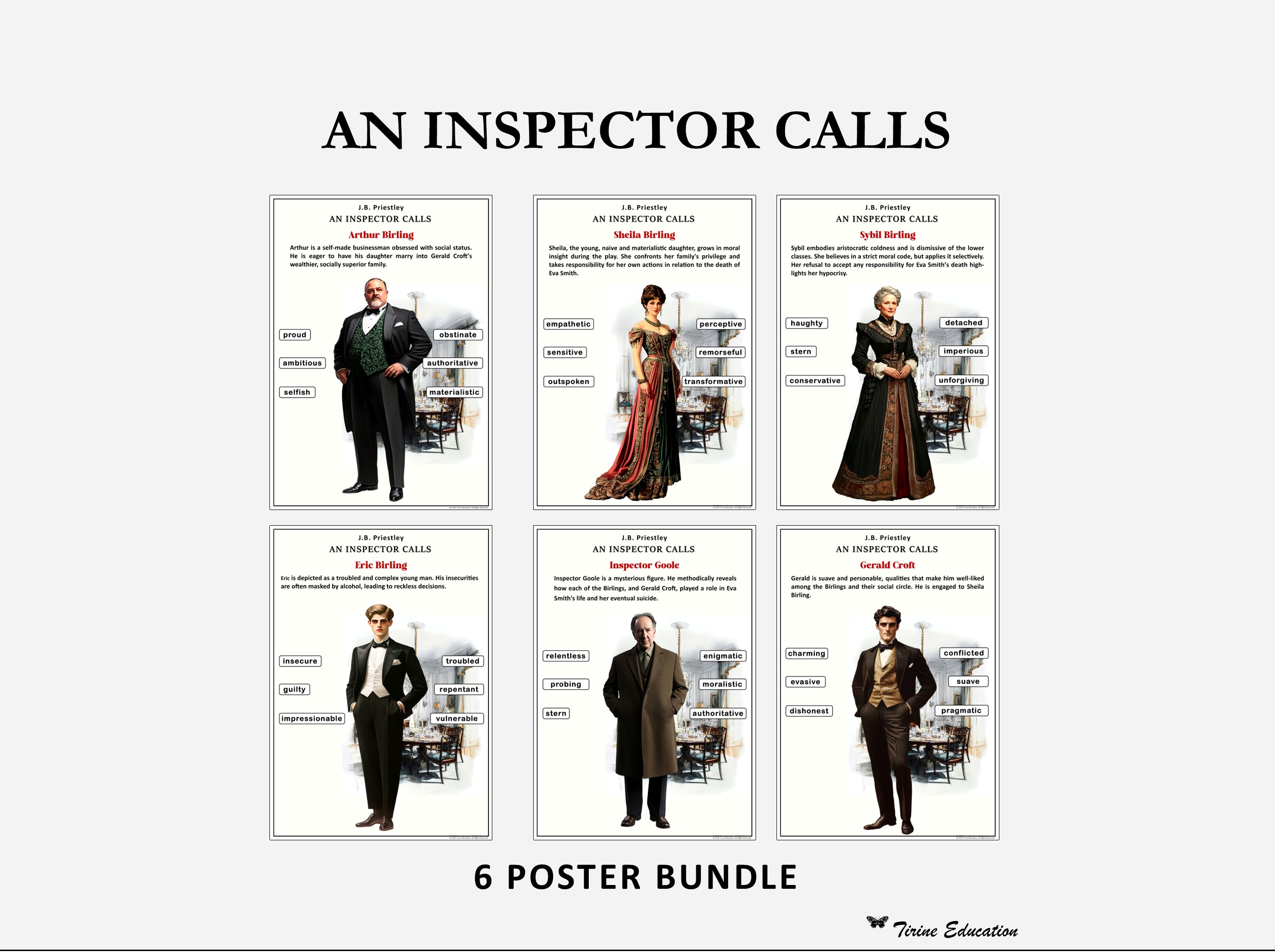 An Inspector Call, English Literature, 6 Character Summary and Analysis ...