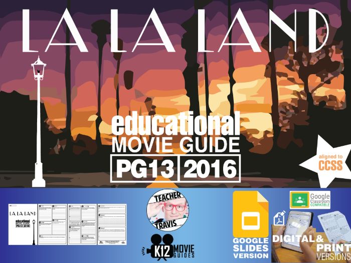 La La Land Movie Guide | Questions | Worksheet | Google Slides (PG13 ...