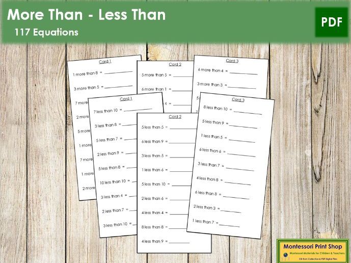 FREE More Than & Less Than Cards | Teaching Resources