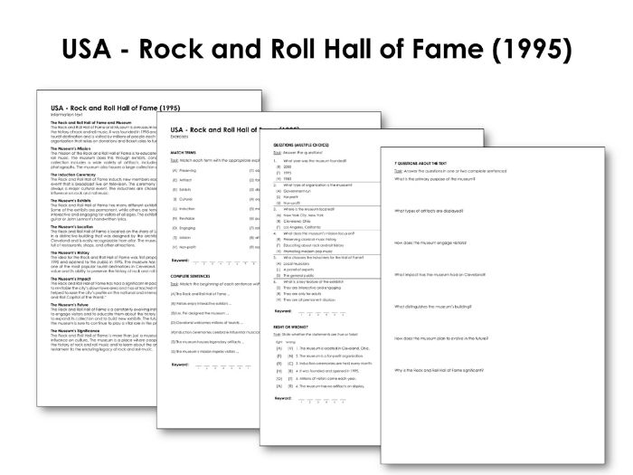 USA - Rock and Roll Hall of Fame (1995) | Teaching Resources
