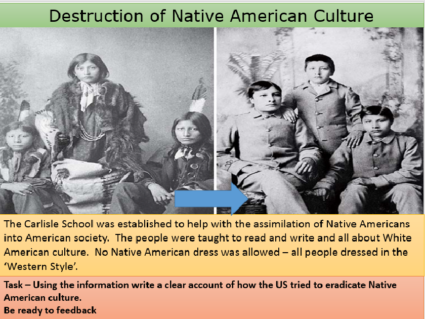 Native Americans - How their lives changed between 1877 - 1900 . OCR ...