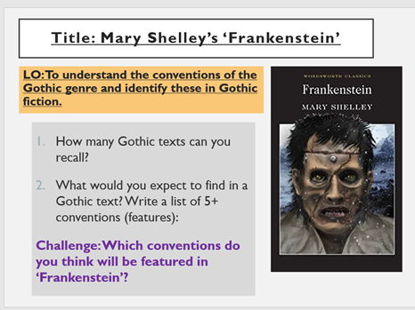 Frankenstein- FULL Unit of Work (KS3) | Teaching Resources