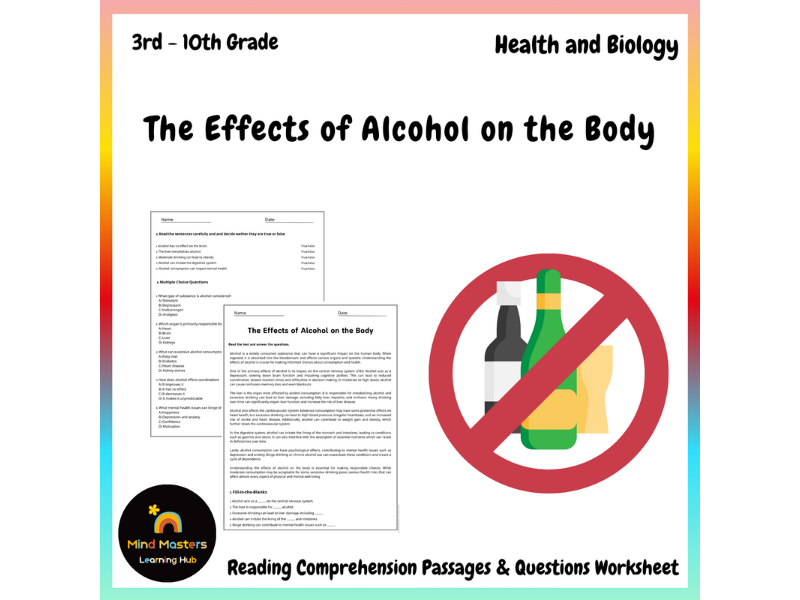 The Effects of Alcohol on the Body Reading Comprehension Passages ...