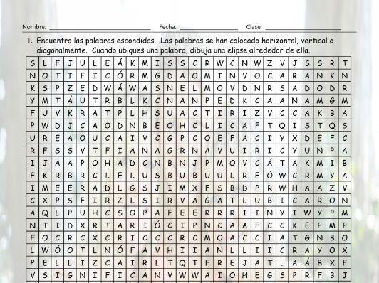 Verbs Ending in CAR 2 Spanish Word Search Worksheet | Teaching Resources