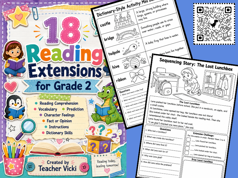 Grade 2 Reading Extensions | 18 Reading Comprehension Worksheets ...