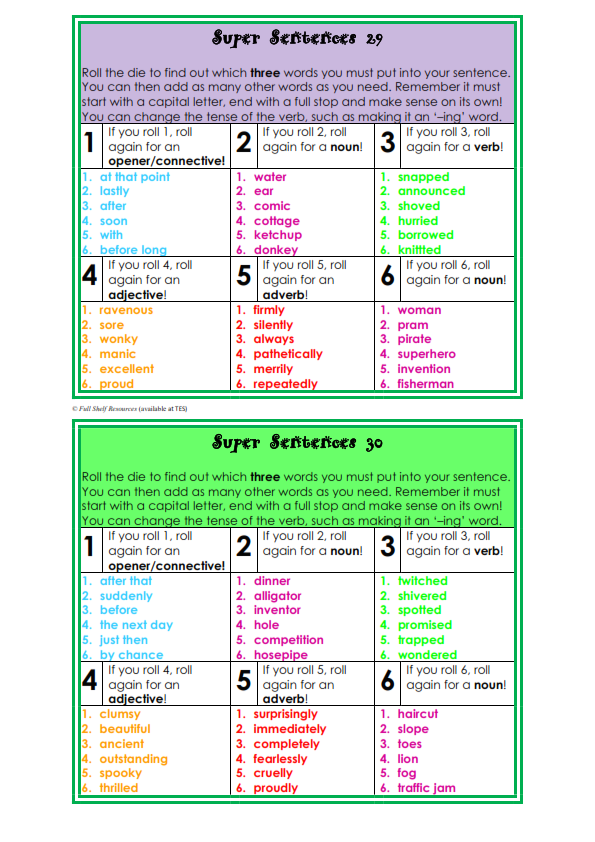 Complex Sentences Writing Teaching Resources