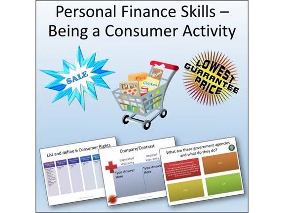 Financial Literacy - Consumer Skills Personal Finance Lesson Activity ...